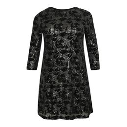 Kaffe Curve Kleid 'KC Brit' Damen Gr&ouml;&szlig;e 42 schwarz / silber Sommerkleid