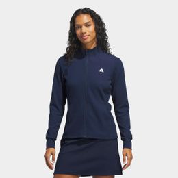 Damen Trainingsjacke "PERFORMANCE TEXTURE FULL ZIP T", blau, Gr. L, adidas Performance, Obermaterial: 91% Polyester, 9% Elasthan, Jacken, mit