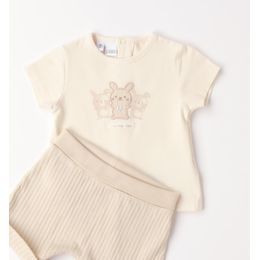 IDO M&auml;dchen Shorts "BABY GIRL SUMMER SET"cream, Gr. 92, 95% Baumwolle, 5% Elasthan - 100% Baumwolle, Hosen