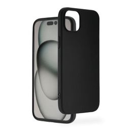 Hama Handyh&uuml;lle &raquo;Handyh&uuml;lle MagCase "Fantastic Feel" f&uuml;r Apple iPhone 15, Schwarz&laquo; Smartphones Kratzschutz und bezogene Seitentasten schwarz 