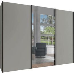 Wiemann Schwebet&uuml;renschrank &raquo;Monaco&laquo; hochwertige Beschl&auml;ge braun Holzwerkstoff, Kristallglas B/H/T: 295,2cm x 217cm x 67cm, T&uuml;ren: 3 Stk.