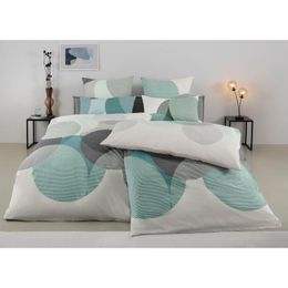 OTTO home Bettw&auml;sche &raquo;Carla ab Gr. 135x200 cm und in drei Qualit&auml;ten&laquo; 2 Stk. 100% Baumwolle, geometrisches Design, Kreise, Bierbaum by OTTO home gr&uuml;n 