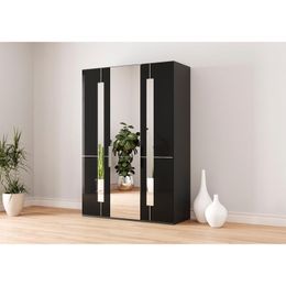 Musterring Kleiderschrank &raquo;Imola W&laquo; inkl. Einlegeb&ouml;den und Kleiderstangen, mit Glas- und Spiegelt&uuml;ren grau Floatglas, Holzwerkstoff B/H/T: 148,4cm x 216cm x 58cm