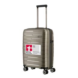 Travelite Herren Travelite Trolley &raquo;AIR BASE Reisekoffer Hartschale&laquo; 37 l 4 Rollen widerstandsf&auml;higes Material und cleverer Innenaufteilung silber B/H
