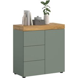 OTTO home Kommode &raquo;MAMBO, TOPSELLER!, Breite 77 cm, 1 T&uuml;r, 1 Einlegeboden, 3 Schubk&auml;sten&laquo; 1 Stk. tlg. Kommode, Anrichte, Wohnzimmer, Schlafzimmer gr&uuml;n