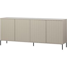 Woood Sideboard &raquo;Gravu&laquo; New Gravure Sideboard von Woood, elegantes Design und viel Stauraum beige FSC -zertifiziertes teilmassives Holz B/H/T: 200cm x