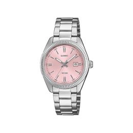Casio Timeless Collection Damen CASIO TIMELESS COLLECTION Quarzuhr Armbanduhr, Damenuhr, Edelstahlarmband, analog, Tag, Neo-Display rosa Einheitsgr&ouml;&szlig;e