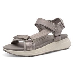 Tamaris Damen Riemchensandale , Plateau, Sandalette, Trekkingsandale, verstellbare Klettverschl&uuml;sse grau 40