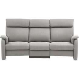 Home Affaire 3-Sitzer &raquo;Turin mit Steckdose und USB-Port auch in Easy care-Bezug&laquo; 2 x vollmotorische Relaxfunktion, herunterklappbarer Tisch grau B/H/T