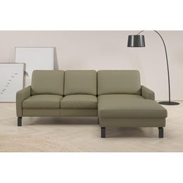 Home Affaire Ecksofa &raquo;Lecce, L-Form, Federkernpolsterung, Breite 224 cm&laquo; inkl. saugroboterfreundliche H&ouml;he & schmale Armlehnen gr&uuml;n 100% Leder B/H/T: 