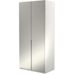 Musterring Kleiderschrank &raquo;San Diego, Kleiderschrank, Schrank, Garderobe, mit Glast&uuml;ren&laquo; 1 Stk. tlg. 2-t&uuml;rig (ged&auml;mpft), 2 B&ouml;den, 1 Kleiderstange, Chromgriffe 