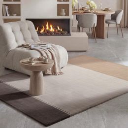 Villeroy & Boch Wollteppich &raquo;Quentin&laquo; rechteckig 16 mm H&ouml;he Wolle, Natur, Handgemacht, Landhaus, Skandi, Wohnzimmer, Schlafzimmer beige Oberfl&auml;che: 100% Wolle. 