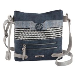 Rieker Damen Umh&auml;ngetasche Schultertasche, Damen-Tasche mit praktischem Rei&szlig;verschluss-R&uuml;ckfach blau B/H/T: 31cm x 27cm x 6cm