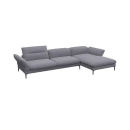 FLEXLUX Ecksofa &raquo;Salino, Funktionssofa mit Recamiere, Relaxsofa, Ecksofa&laquo; Sofa mit Arm- und Kopfteil-Verstellungen, Kaltschaum & Stahl-Wellen grau 100