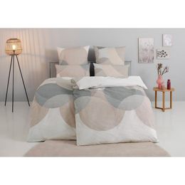 OTTO home Bettw&auml;sche &raquo;Carla ab Gr. 135x200 cm und in drei Qualit&auml;ten&laquo; 2 Stk. 100% Baumwolle, geometrisches Design, Kreise, Bierbaum by OTTO home grau 