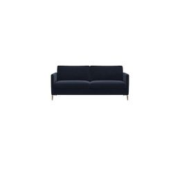 FLEXLUX 2,5-Sitzer &raquo;Fiore, super bequem durch Kaltschaum im Sitz&laquo; schmale Armlehnen, F&uuml;&szlig;e Alu+ Eiche blau 100% Polyester B/H/T: 181cm x 85cm x 92cm, 