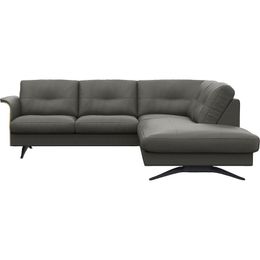 FLEXLUX Ecksofa &raquo;Glow, super bequem durch hochwertigem Sitzaufbau mit Federkern, L-Form&laquo; Modernes skandinavisches Design grau 100% Echteder B/H/T: 