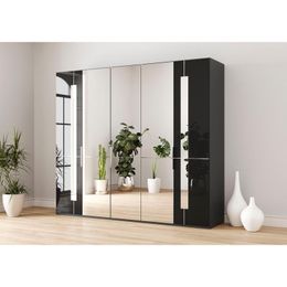 Musterring Kleiderschrank &raquo;Imola W&laquo; inkl. Einlegeb&ouml;den und Kleiderstangen, mit Glas- und Spiegelt&uuml;ren grau Floatglas, Holzwerkstoff B/H/T: 246,3cm x 236cm x 58cm