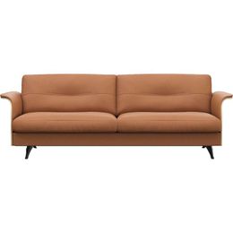 FLEXLUX 3-Sitzer &raquo;Glow bequem und komfortabel durch hochwertigen Sitzaufbau, Designsofa&laquo; Skandinavisches Design, In hochwertiger Verarbeitung braun 