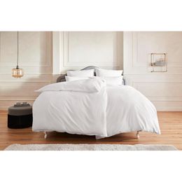 OTTO home Bettw&auml;sche &raquo;Mila ab Gr. 135x200 cm aus 100% Baumwolle&laquo; 3 Stk. zeitlos elegante Uni Bettw&auml;sche in verschiedenen Premium Qualit&auml;ten wei&szlig; Mako-