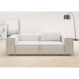 Home Affaire 2-Sitzer &raquo;Watertown, modernes Sofa 246 cm breit, auch in Feincord&laquo; stilvolles Sofa f&uuml;r 2 Personen mit extra breiter Sitzfl&auml;che wei&szlig; 95% 