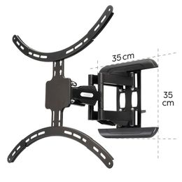 Hama TV-Wandhalterung &raquo;schwenkbar, vollbeweglich, 94 - 229cm (37" - 90"), 43",50",55",65",75"&laquo; bis 228,6 cm Zoll schwarz Stahl Einheitsgr&ouml;&szlig;e