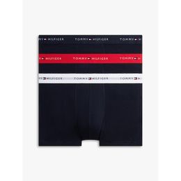 Tommy Hilfiger Underwear Herren Trunk &raquo;TRUNK 3 PACK&laquo; 3 Stk. mit kontrastfarbenem Logobund schwarz M (50), 3 Stk.