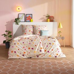 Estella Bettw&auml;sche &raquo;Adara&laquo; 2 Gefertigt aus 100% Baumwolle. bunt Satin, Obermaterial: 100% Baumwolle B/L: 135cm x 200cm, 1 Stk., 1 Stk., Satin, B/L: 80cm x 