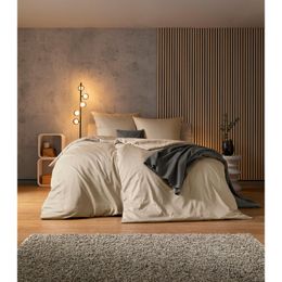 Estella Bettw&auml;sche &raquo;Valetta&laquo; 2 Stk. Gefertigt aus mercerisierter Baumwolle. grau Mako-Satin, Obermaterial: 100% Baumwolle B/L: 155cm x 220cm, 1 Stk., 1 Stk., 