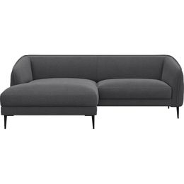 FLEXLUX Ecksofa &raquo;Belle Designsofa, bequem durch Kaltschaum im Sitz&laquo; Skandinavisches Design, In hochwertiger Verarbeitung, B/T 218/149 cm grau 100% 