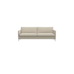FLEXLUX 3-Sitzer &raquo;Fiore, super Sitzkomfort durch Kaltschaum im Sitz&laquo; schmale Armlehnen, F&uuml;&szlig;e Alu wei&szlig; 100% Polyester B/H/T: 214cm x 85cm x 92cm, 