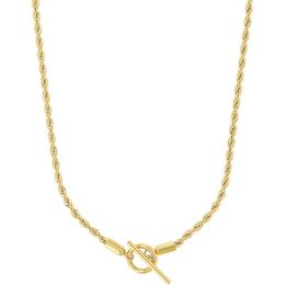 Amor Damen Charm-Kette &raquo;Kordelkettengliederung&laquo; gold Edelstahl, L: 45 B: 3mm