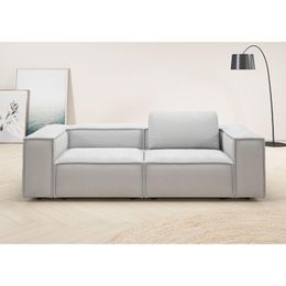 Home Affaire 2-Sitzer &raquo;Watertown, modernes Sofa 246 cm breit, auch in Feincord&laquo; stilvolles Sofa f&uuml;r 2 Personen mit extra breiter Sitzfl&auml;che grau 94% 