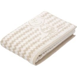 Vossen Duschtuch beige Jacquard, Baumwolle B/L: 67cmx140cm, 1 Stk., Jacquard