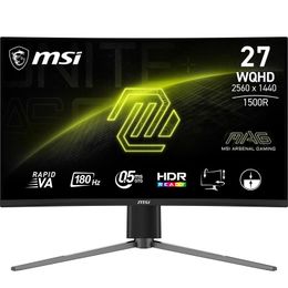 MSI Curved-Gaming-Monitor &raquo;MAG 27CQ6PF&laquo; 69 cm/27 &prime;&prime; 2560 x 1440 px WQHD 0,5 Reaktionszeit 180 Hz 3 Jahre Herstellergarantie, h&ouml;henverstellbar schwarz 