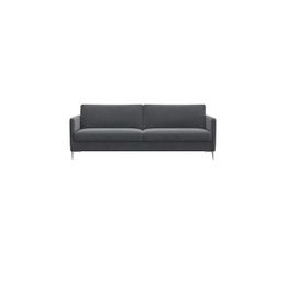 FLEXLUX 3-Sitzer &raquo;Fiore, super Sitzkomfort durch Kaltschaum im Sitz&laquo; schmale Armlehnen, F&uuml;&szlig;e Alu grau 100% Polyester B/H/T: 214cm x 85cm x 92cm, 