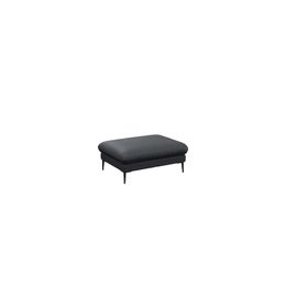 FLEXLUX Pouf &raquo;Salino, Fu&szlig;hocker, Sitzhocker, Polsterhocker,&laquo; Kaltschaum & Stahl-Wellen, F&uuml;sse Schwarz schwarz 100% Echtleder B/H/T: 97cm x 43cm x 76cm