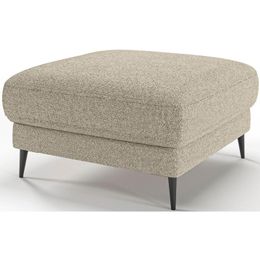 Home Affaire Polsterhocker &raquo;Downtown&laquo; passend zur Serie, auch in Cord beige 96% Polyester, 4% Polyacryl B/H/T: 80cm x 44cm x 80cm, Boucl&eacute;