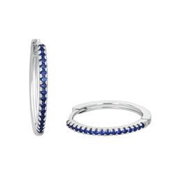 Amor Damen Paar Creolen &raquo;2037028&laquo; mit Zirkonia (synth.) bunt Silber 925 (Sterlingsilber)