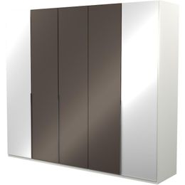 Musterring Kleiderschrank &raquo;San Diego, Kleiderschrank, Schrank, Garderobe, mit Glast&uuml;ren&laquo; 1 Stk. tlg. 5-t&uuml;rig (ged&auml;mpft), 6 Einlegeb&ouml;den, 3 Kleiderstangen, 