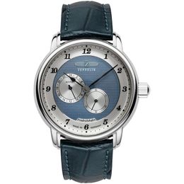 Zeppelin Herren Zeppelin Automatikuhr &raquo;Friedrichshafen&laquo; Armbanduhr, Herrenuhr, Made in Germany, Mechanische Uhr, analog blau Einheitsgr&ouml;&szlig;e