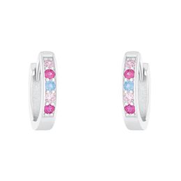 Amor Damen Paar Creolen &raquo;, 2036513, 2036778&laquo; mit Zirkonia (synth.) bunt Silber 925 (Sterlingsilber)