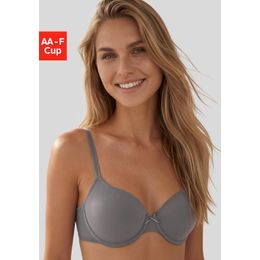 Lascana Damen Lascana Schalen-BH &raquo;, T-Shirt-BH, B&uuml;gel-BH, Ela - perfect basic&laquo; aus seidiger Microfaser, bequemer BH, gro&szlig;e Gr&ouml;&szlig;en 70, Cup B