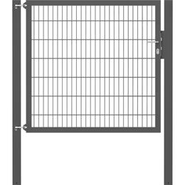 Alberts Zauneinzelt&uuml;r &raquo;Flexo Plus&laquo; anthrazit, verschiedene Abmessungen grau Stahl B/H: 150cm x 140cm