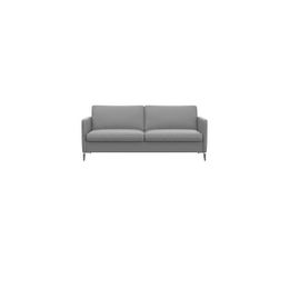 FLEXLUX 2,5-Sitzer &raquo;Fiore, super bequem durch hochwertigen Sitzaufbau mit Kaltschaum&laquo; schmale Armlehnen, F&uuml;&szlig;e Alu+schwarz schwarz 100% Echteder B/H/T:
