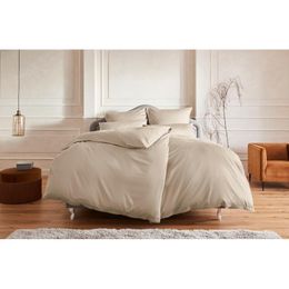 OTTO home Bettw&auml;sche &raquo;Mila ab Gr. 135x200 cm aus 100% Baumwolle&laquo; 3 Stk. zeitlos elegante Uni Bettw&auml;sche in verschiedenen Premium Qualit&auml;ten grau Mako-