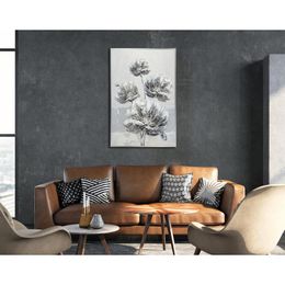 &Ouml;lgem&auml;lde &raquo;handarbeit gerahmt BLUMEN 78x118 cm &ndash; Wandbild Deko modern&laquo; Blumen Blumenbilder 1 Stk. tlg. handgefertigt, jedes Bild ein Unikat, 