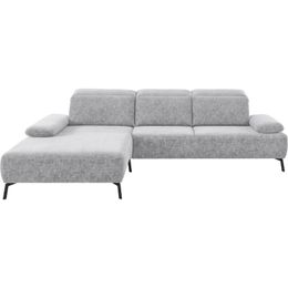 Home Affaire Ecksofa &raquo;Liora, L-Form mit verstellbarem Kopfteil, Breite 291 cm&laquo; klappbare Armlehne, Tonnentaschenfederkern&saugroboterfreundliche H&ouml;he 