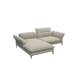 FLEXLUX Ecksofa &raquo;Salino, Funktionssofa mit Recamiere, Relaxsofa, Ecksofa&laquo; Sofa mit Arm- und Kopfteil-Verstellungen, Kaltschaum & Stahl-Wellen beige 