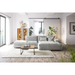 Musterring Ecksofa &raquo;Lucia modern und bequem, Breite 330cm, L-Form&laquo; verschiedene Farben, gro&szlig;er Longchair mit Armlehne, B330 x T190 cm grau 100% Polyester B/H/T: 